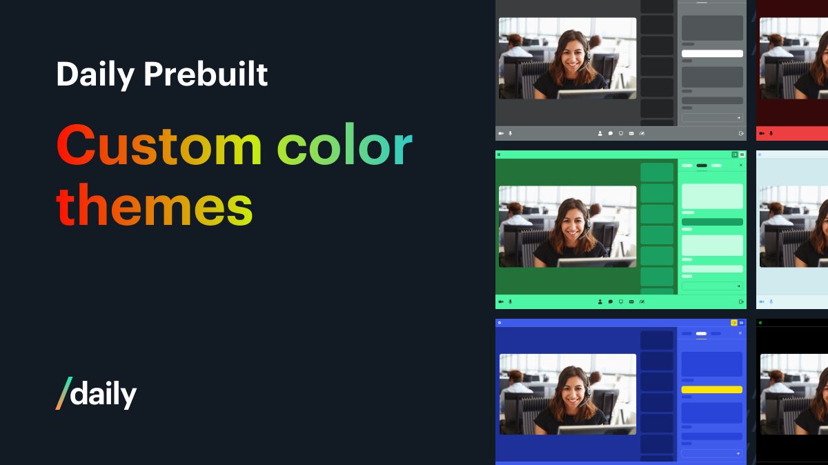 Customizing Daily Prebuilt calls with color themes
